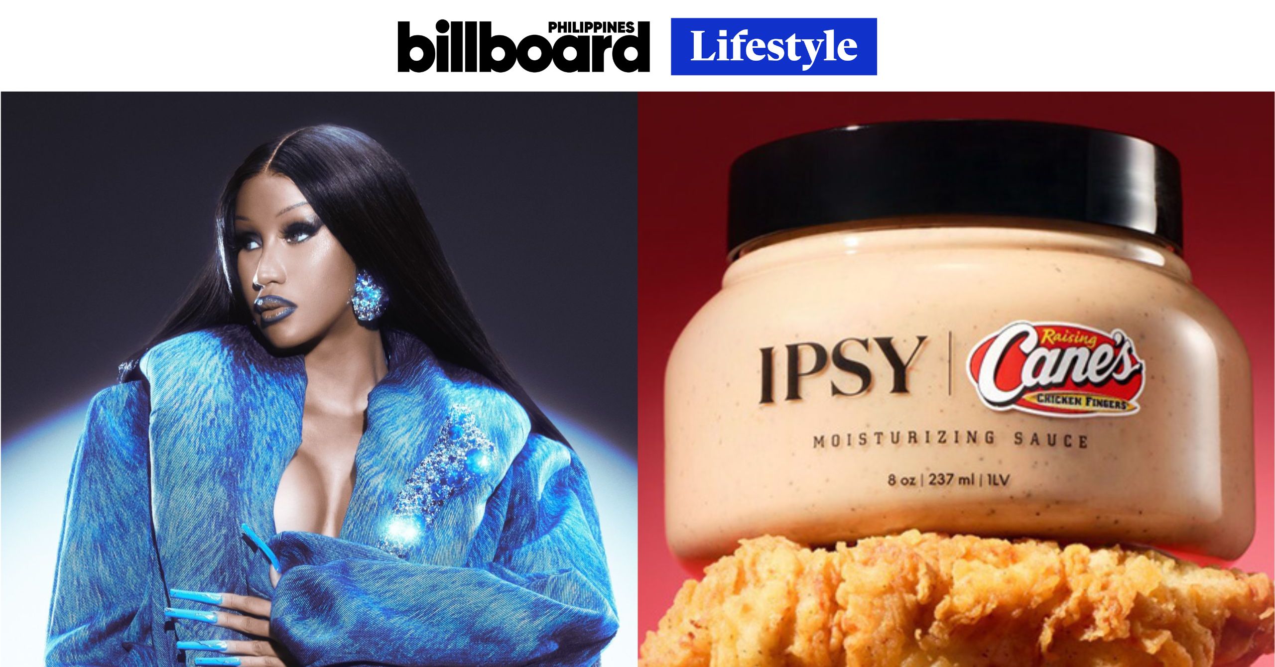 Cardi B Tries IPSY And Raising Cane's New Moisturizing Sauce