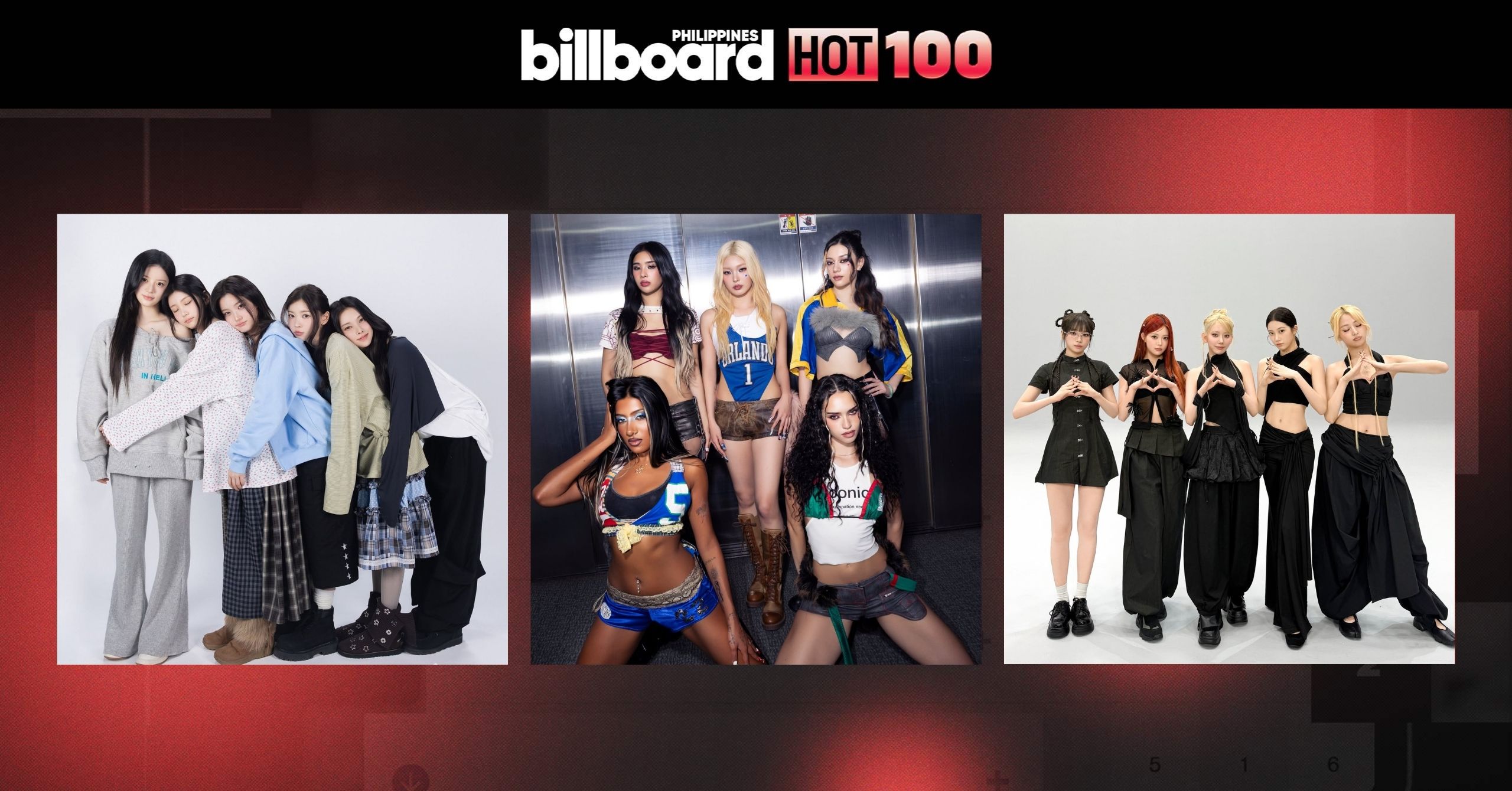 KATSEYE, ILLIT & LE SSERAFIM Chart on Philippines Hot 100